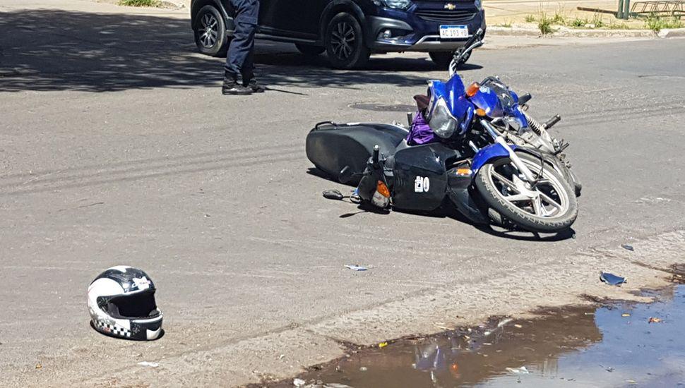 9 de Julio: tres personas heridas en un fuerte choque entre dos motos